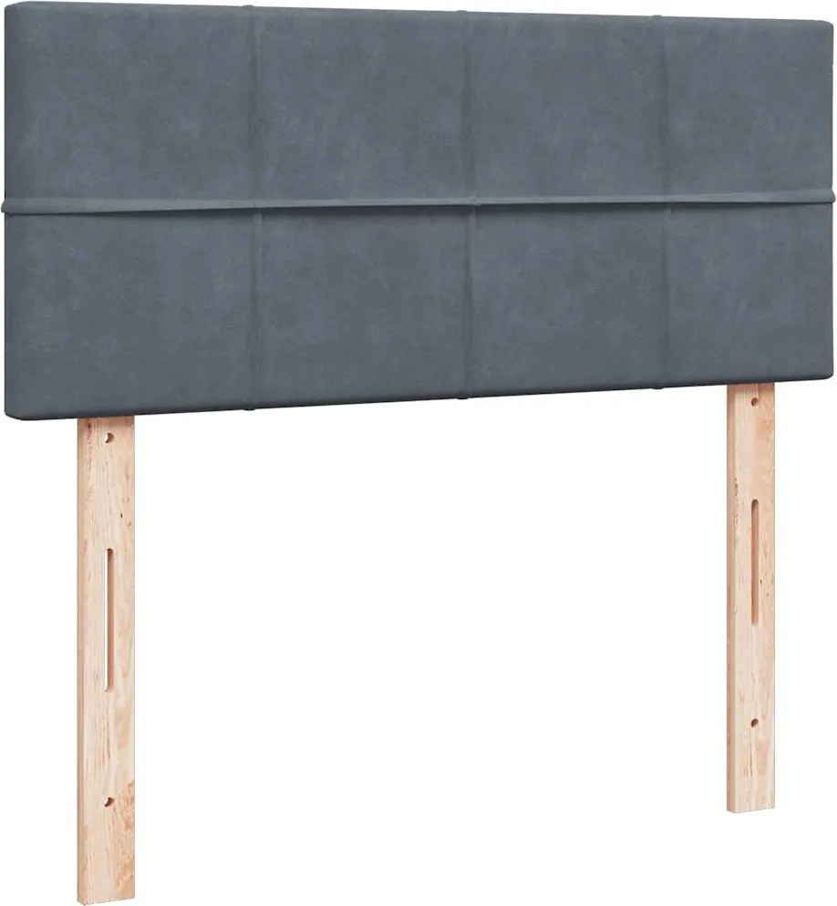 Box spring postel s matrací tmavě šedá 120 x 200 cm samet 3287711