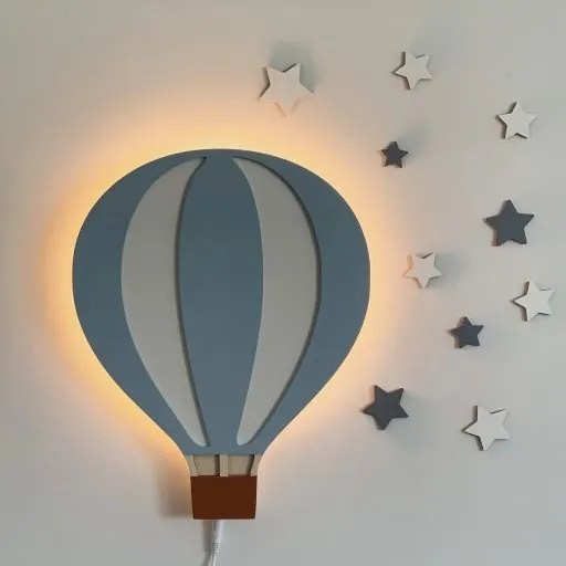 lovel.cz Dřevěná lampa - létající balón