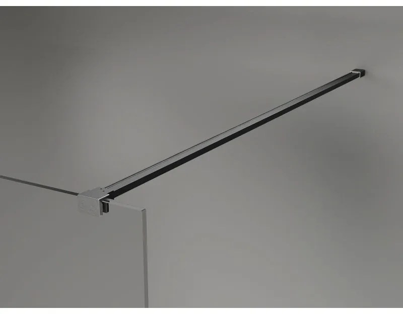 Mexen Lunar sprchová stěna pravá 150 x 200 cm, 8mm čiré sklo, broušený grafit, 830-150-000-66-00-P