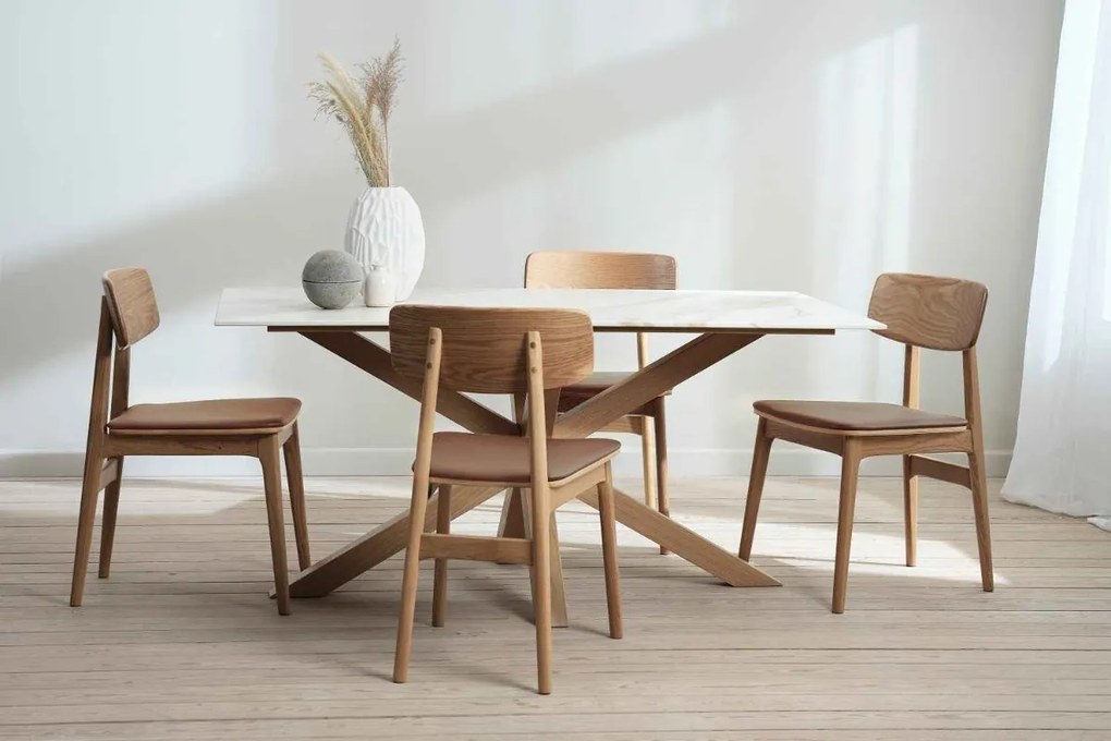 Designová jídelní židle Harper II přírodní