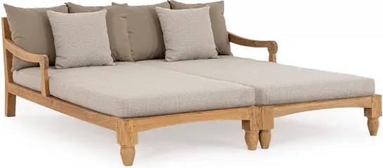 BIZZOTTO Teakový lounge set BALI natural 206x87 cm