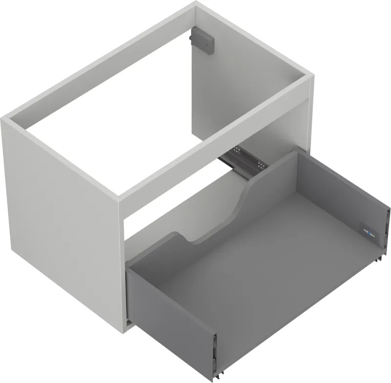 Mexen Box-A, závěsná skříňka 70 cm, 1 zásuvka, šedá matná, 91AX0-0700-470-1-62