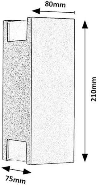 Rabalux 77055 - Venkovní nástěnné svítidlo CERNON 2xGU10/7W/230V IP44 černá