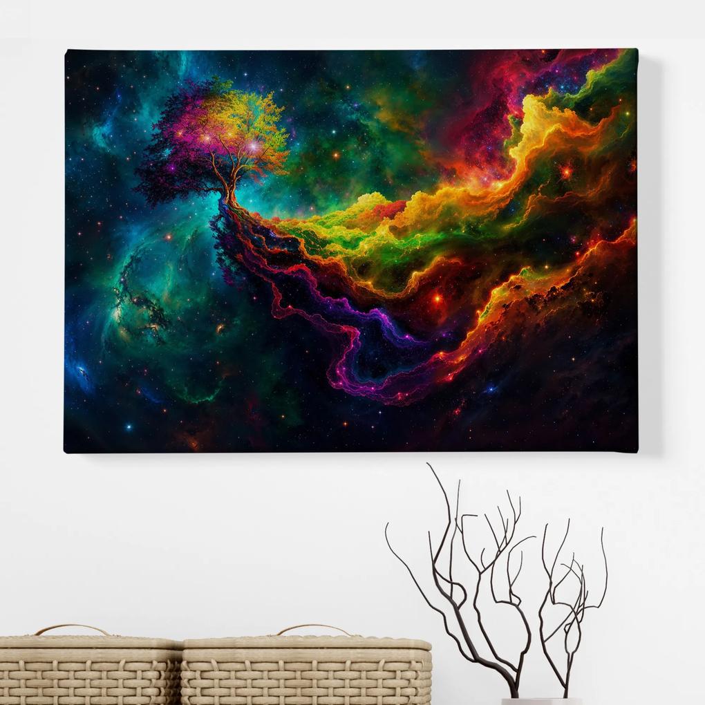 Obraz na plátně - Strom života Kosmické vlnění Arteus FeelHappy.cz Velikost obrazu: 150 x 100 cm