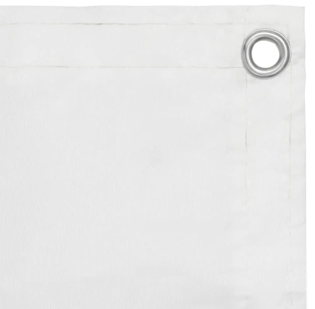 Balkónová zástěna bílá 90 x 500 cm oxfordská látka