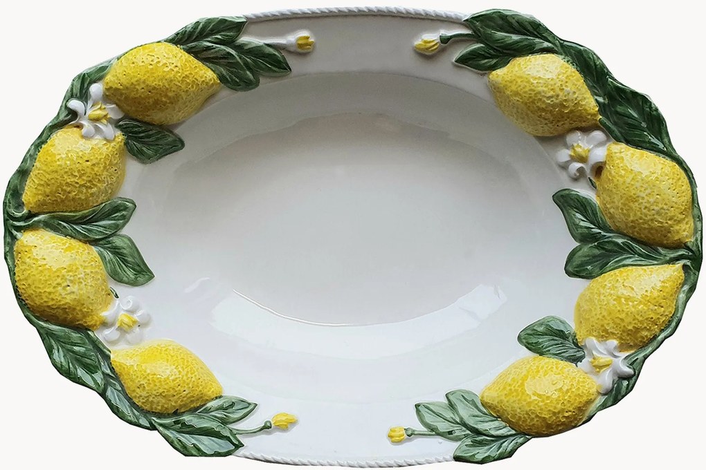 Ručně malovaný servírovací talíř Lemon