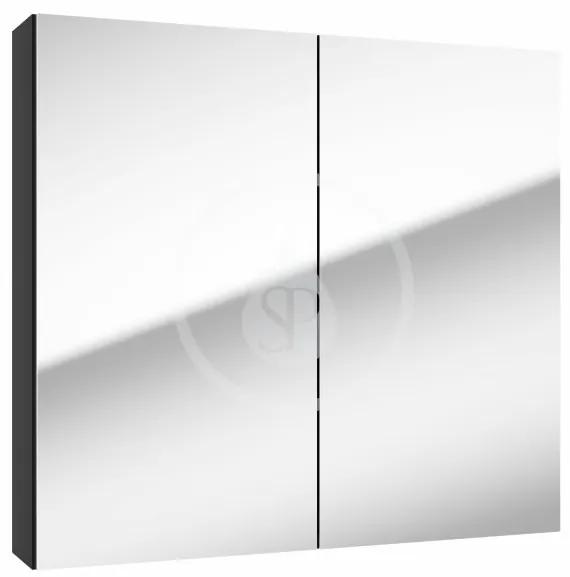 kielle Vega Zrcadlová skříňka, 80x73x15 cm, matná černá ki_50118804