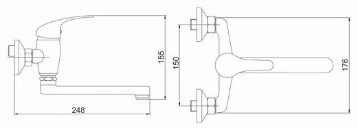 Novaservis Titania Iris Dřezová baterie 150 mm 92076,0