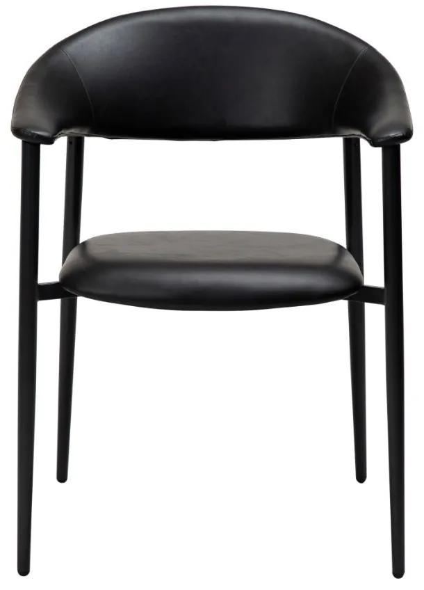 ​​​​​Dan-Form Černá koženková jídelní židle DAN-FORM Rover
