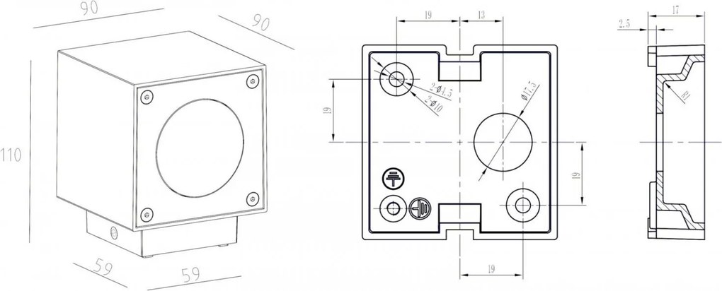 IMPR 730328 Venkovní nástěnné svítidlo Cubodo antracit 144lm 6W 3000K - DEKOLIGHT