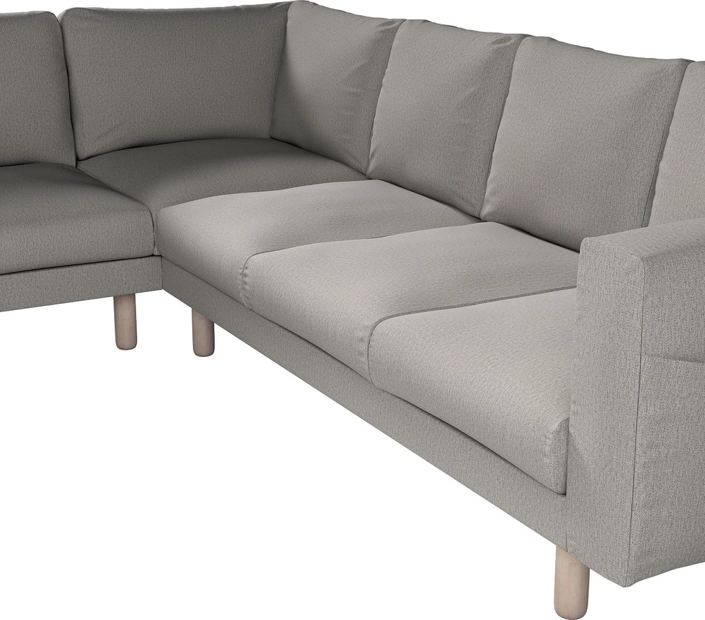 Potah na pohovku IKEA Norsborg rohová 5-místná barva šedá látka pletený vzor