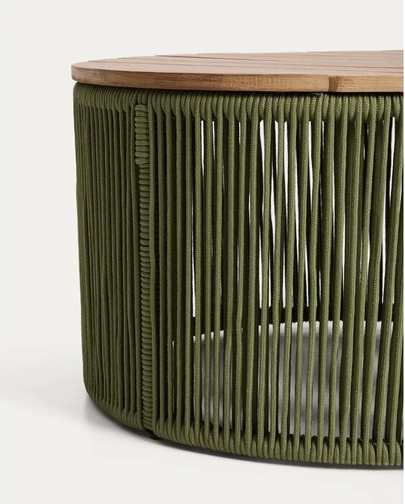 Kulatý zahradní konferenční stolek s deskou z akácie ø 60 cm Dandara – Kave Home
