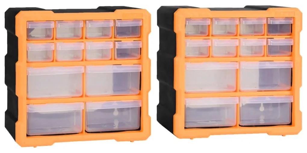 Organizéry s 12 zásuvkami 2 ks 26,5 x 16 x 26 cm 147581