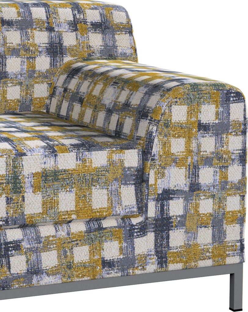Potah na pohovku IKEA, pravé provevedení Kramfors 2-místná barva modrá látka pletený vzor, vzorované