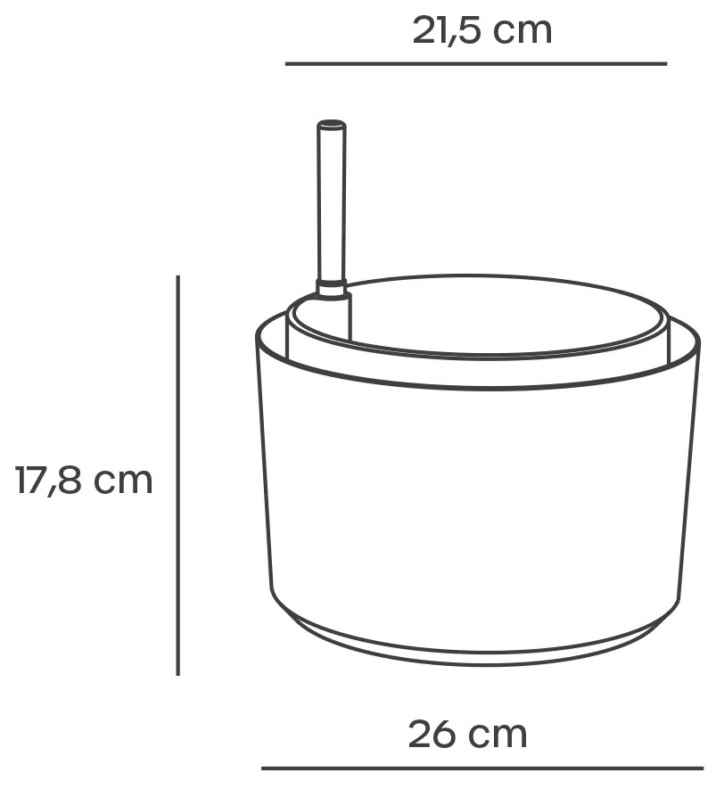 Samozavlažovací závěsný květináč (žardina) Berberis 26 cm, terakota