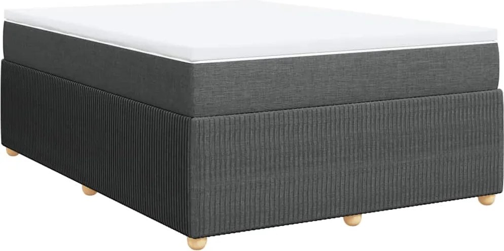 Box spring postel s matrací tmavě šedá 160x200 cm textil 3285582