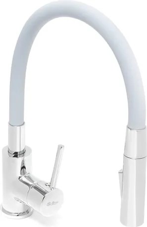 Dřezová baterie Ceramia S-Line Pro se silikonovým ramínkem šedá/chrom SIKOBSLPRO290S2F