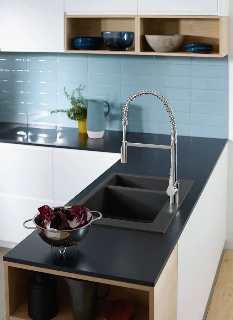 Hansgrohe Cento, páková kuchyňská baterie XXL, Semi-Pro, 2jet, chromová, HAN-14806000