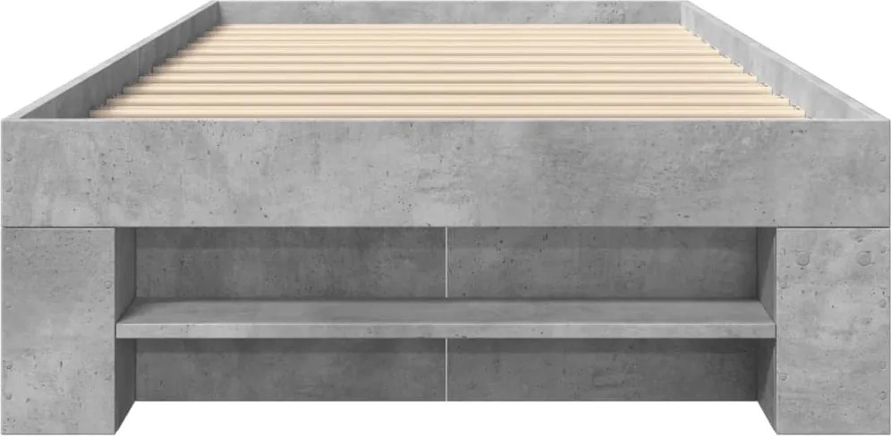 Rám postele betonově šedý 75 x 190 cm kompozitní dřevo 3295530