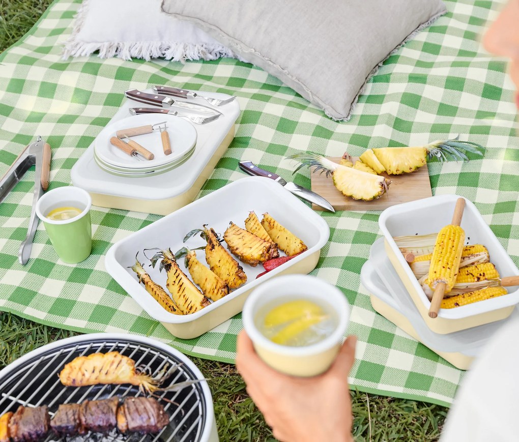 Tchibo - Piknikové kelímky - barva: bílá