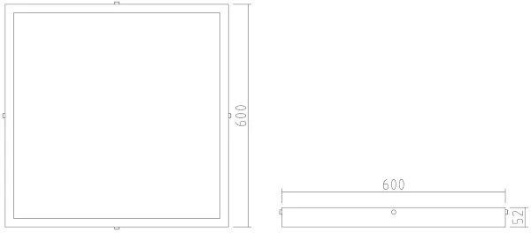 APLED - LED Přisazený panel QUADRA LED/40W/230V 4000K 60x60cm IP41