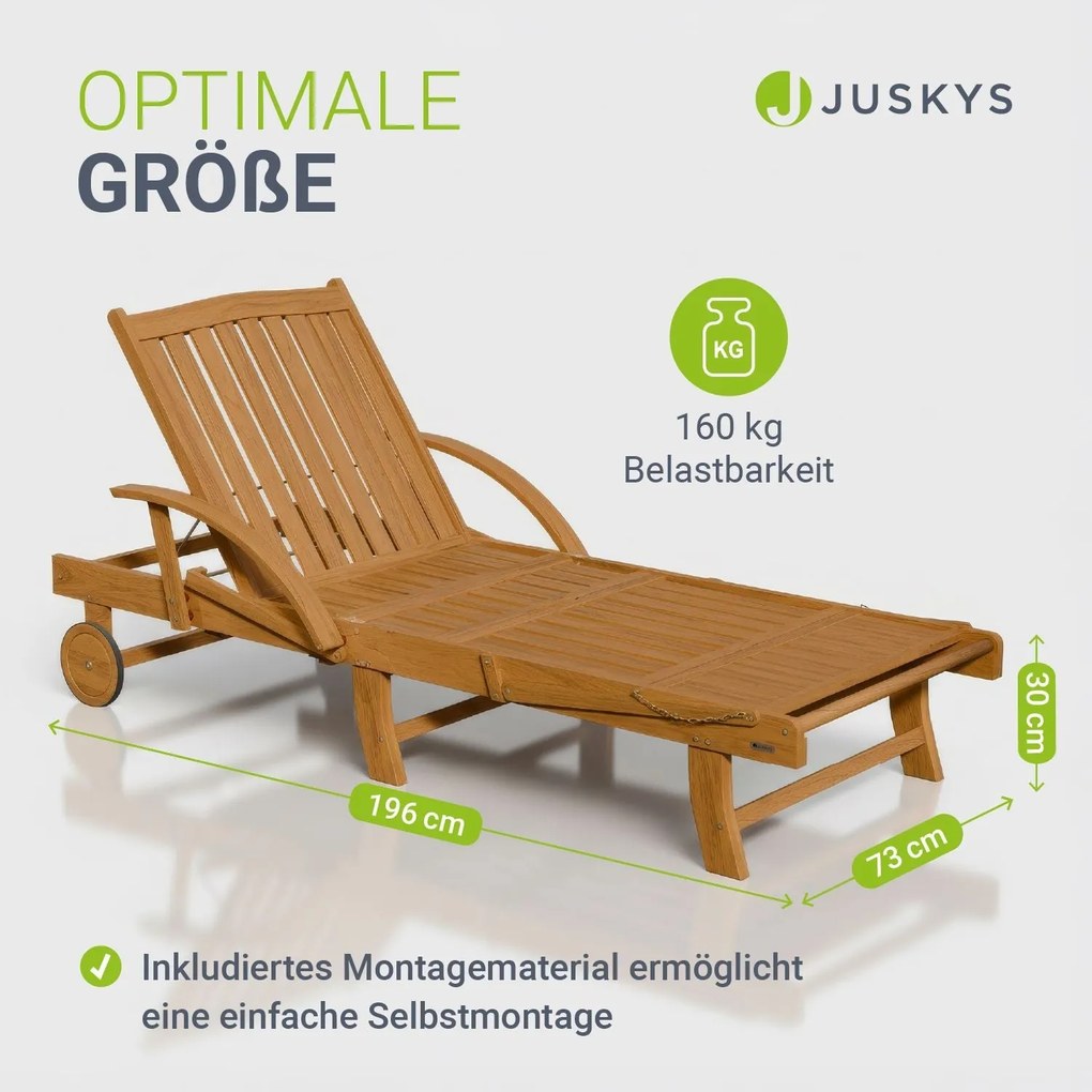 Juskys Skládací zahradní lehátko SunScape Provedení: 1 ks