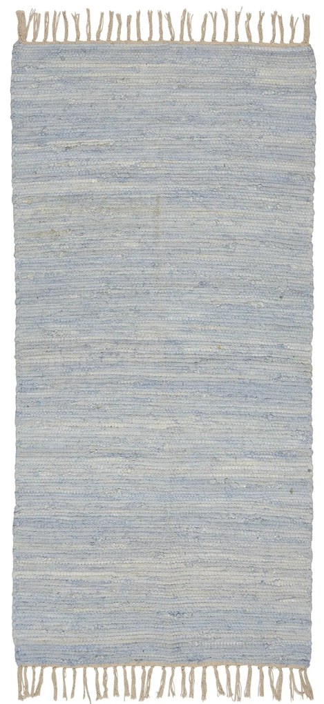 Ib Laursen Bavlněný běhoun na podlahu Light Blue 60 x 120 cm, modrá barva, textil