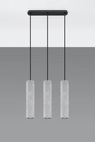 Lustr SOLLUX Luvo 3 GU10 3x40W bez zdroje SL.0655 beton