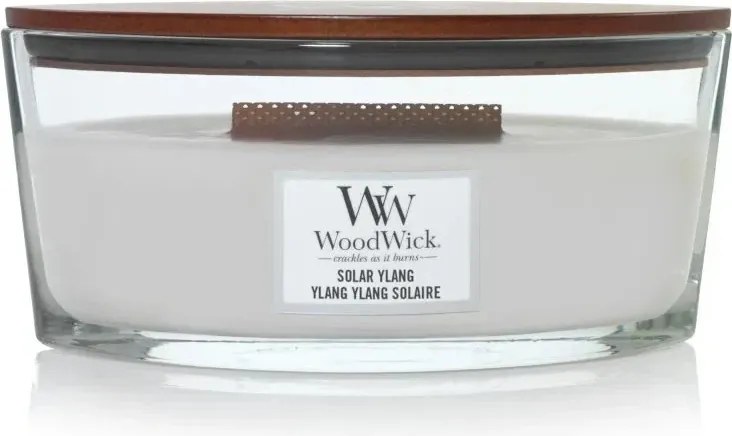 WoodWick vonná svíčka s dřevěným knotem Elipsa Solar Ylang 453,6 g