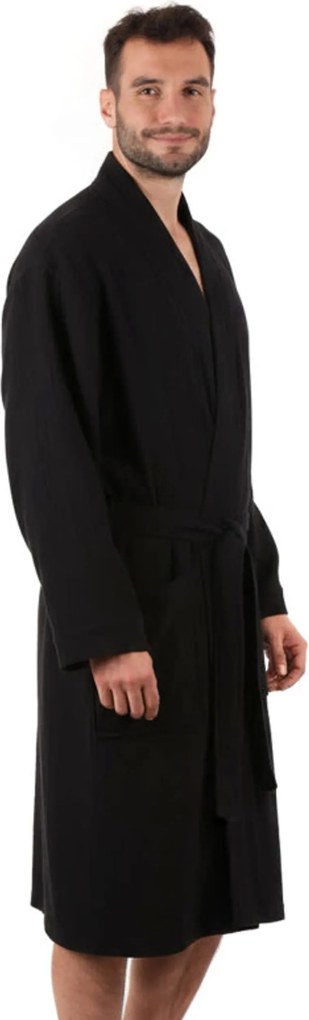 Mušelínový župan Dacca Black 12 24 9999 unisex - L