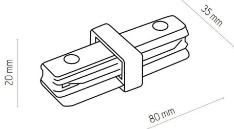 Zuma Line 3045 - Bodové svítidlo do lištového systému REFLEKTOR 8xGU10/10W/230V