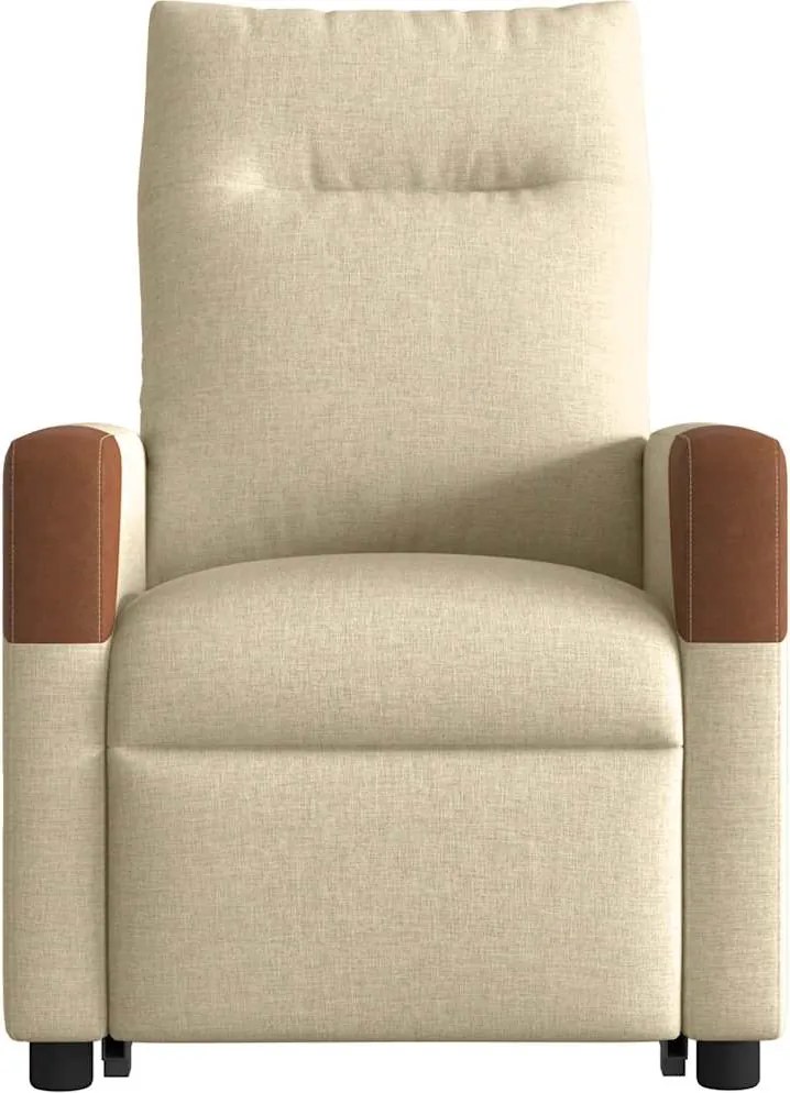 Zvedací polohovací křeslo krémové textil 3324010