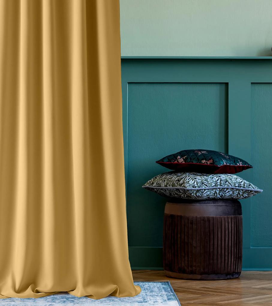 Room99 Hotový závěs na kroužcích AURA Barva: Granátová/Zlatá, Velikost: 140 x 280 cm