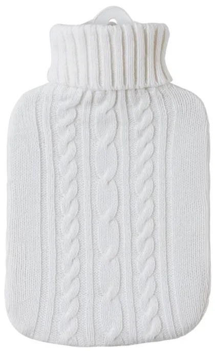 Termofor Hugo Frosch Classic pletený obal, 1,8 l, bílá