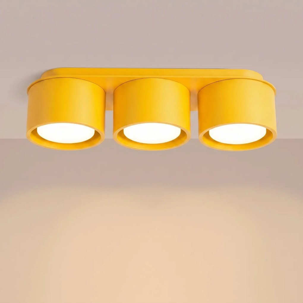 Sollux Lighting Stropní svítidlo MODO 3 žluté GX53