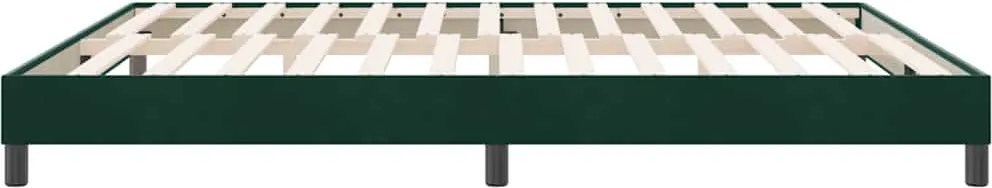 Postel Box Spring bez matrace tmavě zelená 180x220 cm samet 3315888