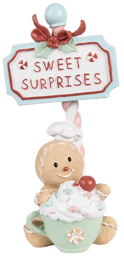 Vánoční dekorace Perníček Gingerbread Sweet Surprises Pastello - 13*10*25 cm