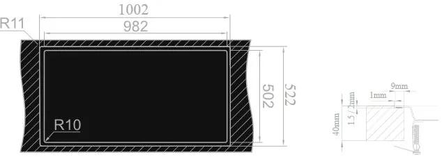 Nerezový dřez Sinks XERON 1000.1 levý 1,2mm s excentrem