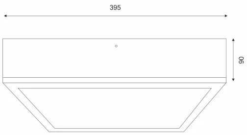 Stropní svítidlo NATURAL SQUARE 4xE27/15W/230V 39x39 cm borovice/bílá