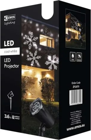 Vánoční osvětlení EMOS DCPC04 ZY2373 LED dekorativní projektor vločky