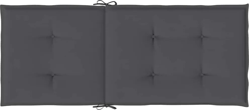 Podušky na židli vysoké opěradlo 6 ks antracitové 120x50x3 cm 314104