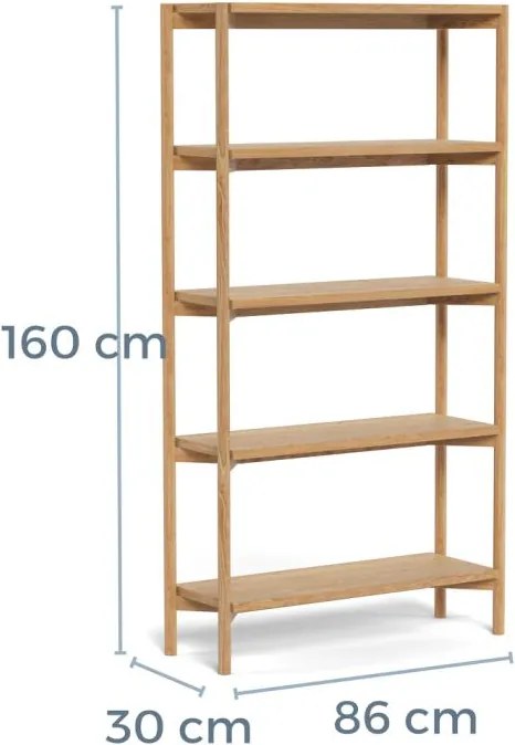 ACTONA Knihovna BRAIDWOOD dub 86x30x160 cm