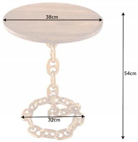 Dřevěný odkládací stolek Chain