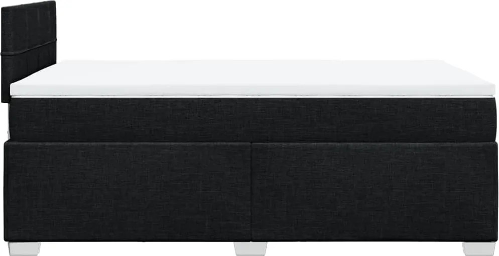 Box spring postel s matrací černá 120x190 cm textil 3285829