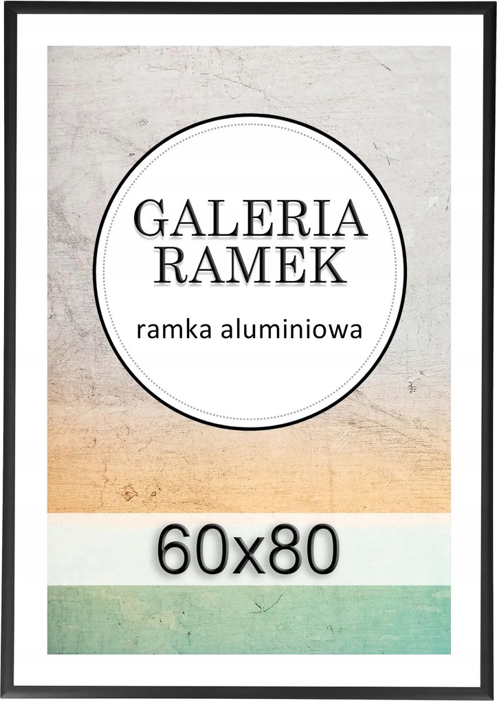 Rámeček na fotografie 60x80 cm Rámeček černý hliníkový fotorámeček