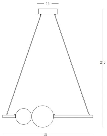 Zambelis 22108 - LED Stmívatelný lustr na lanku LED/11W/230V zlatá