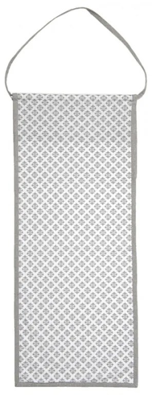 Šedý bavlněný závěsný kapsář se srdíčkem Lovely Heart – 28x1x68 cm