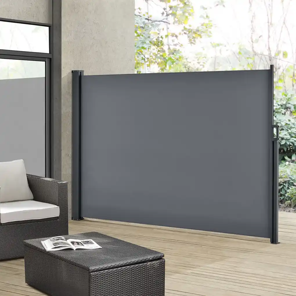 Goleto Venkovní boční markýza na zastínění terasy 200 x 300 cm | tmavě šedá  | BIANO