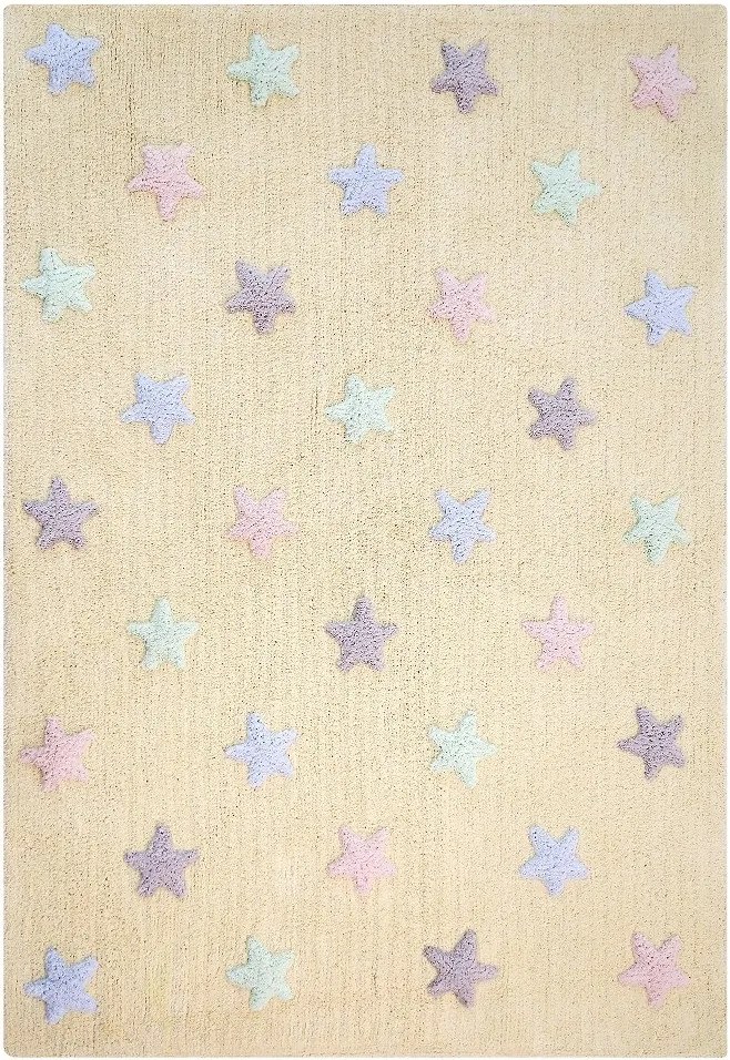Lorena Canals koberce Bio koberec kusový, ručně tkaný Tricolor Stars Vanilla 120x160