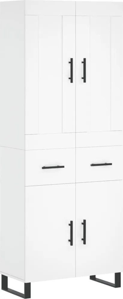 Skříň highboard bílá 69,5 x 34 x 180 cm kompozitní dřevo 3199897
